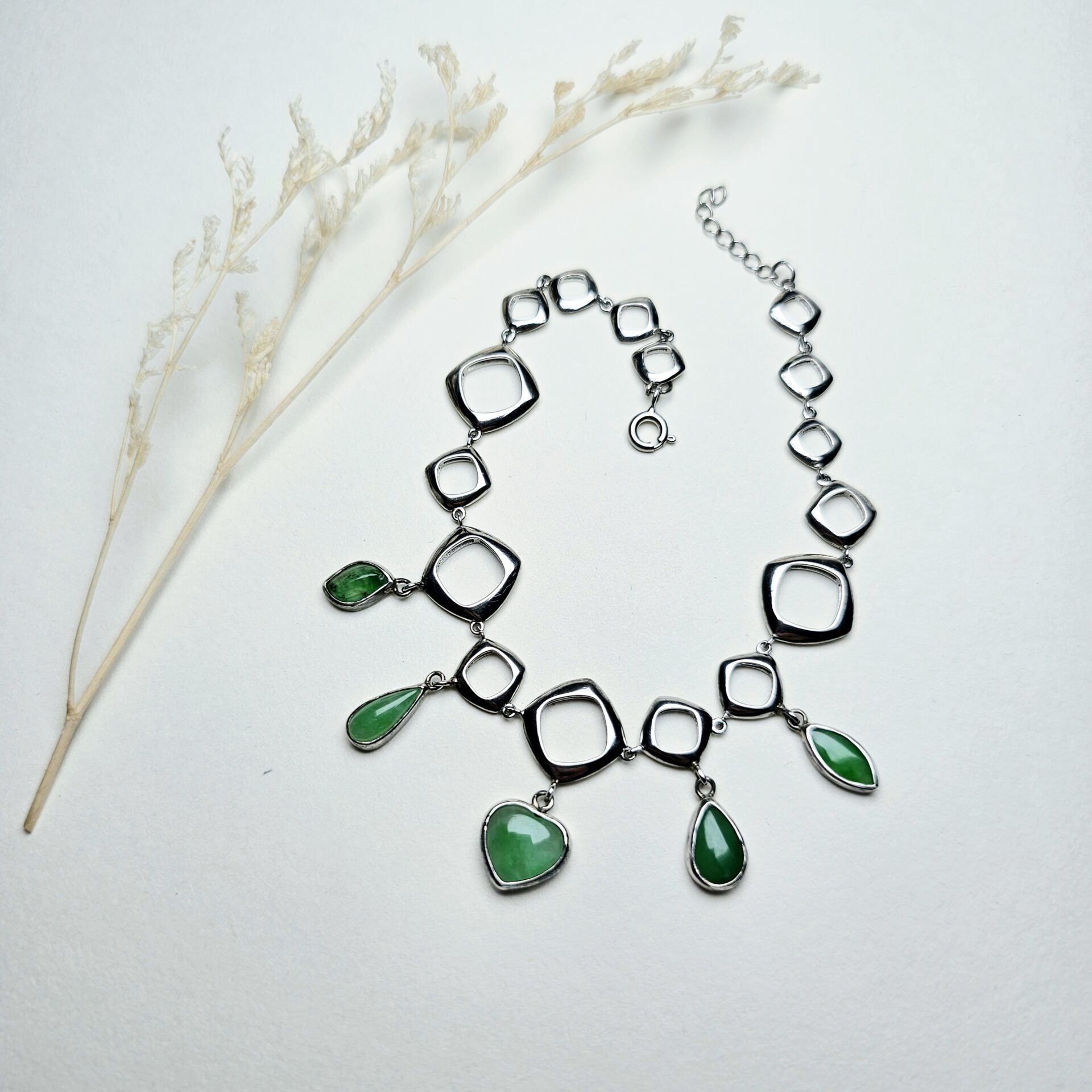 Lắc bạc ngọc Jadeite - Trang sức Lajew